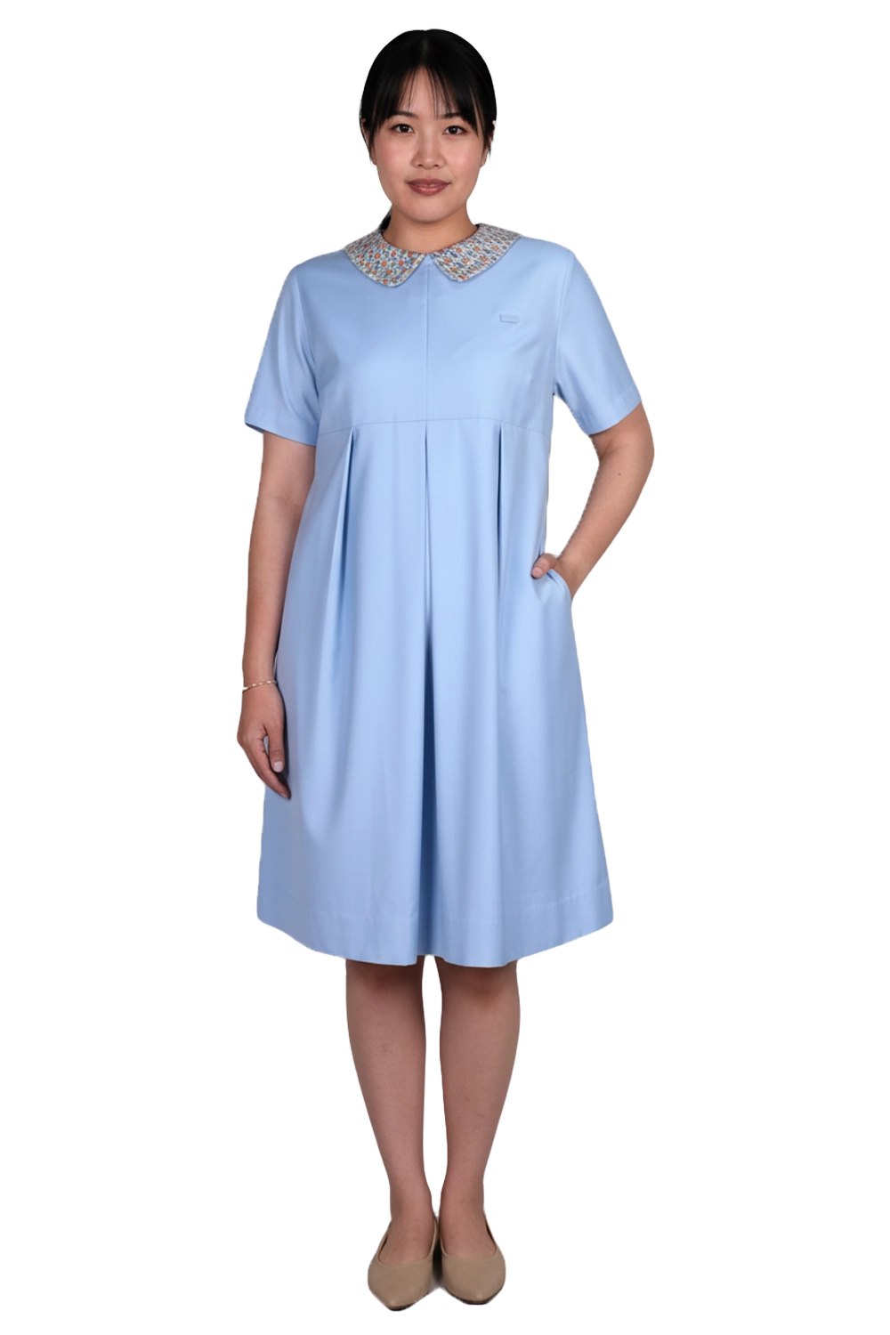 Nurse Maternity Pleated Dress with Side Pocket – CYC Uniform